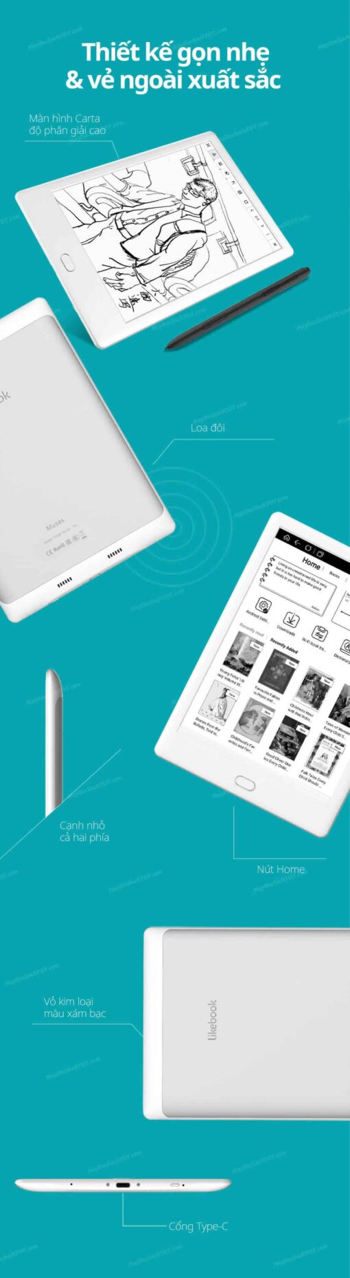 Likebook Muses (Cũ) - Máy đọc sách ghi chú giá rẻ