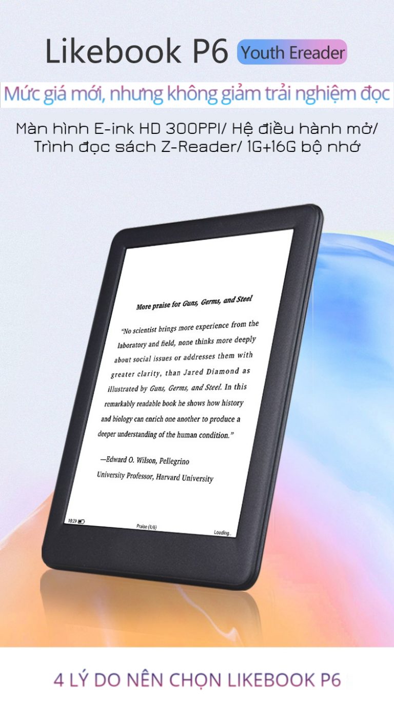 Likebook P6 (2022) - Máy đọc sách hiệu năng cao, giá tốt, KM 200K